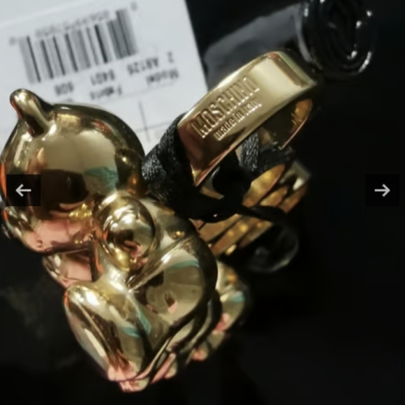Moschino | Jewelry | Authentic Moschino Teddy Bear Knuckle Duster Ring ...